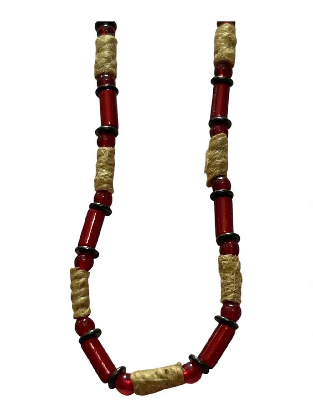 Tara De | Jewelry | Tara De Red And Gold Beaded Statement Necklace Nwt ...